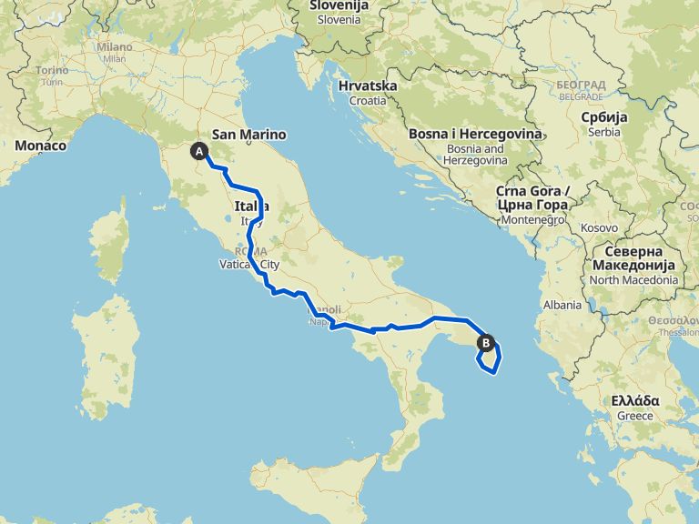 051 Florence - Pérouse - Rome - Naples - Lecce 2019 | bike Tour | Komoot